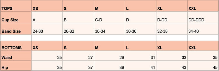 Sizing Chart – Nika Swim